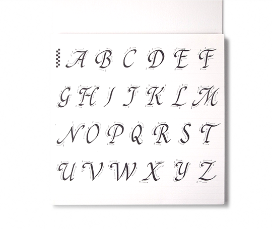 Bloc de feuilles d'initiation à la calligraphie | Lundi Papeterie Bruxelles
